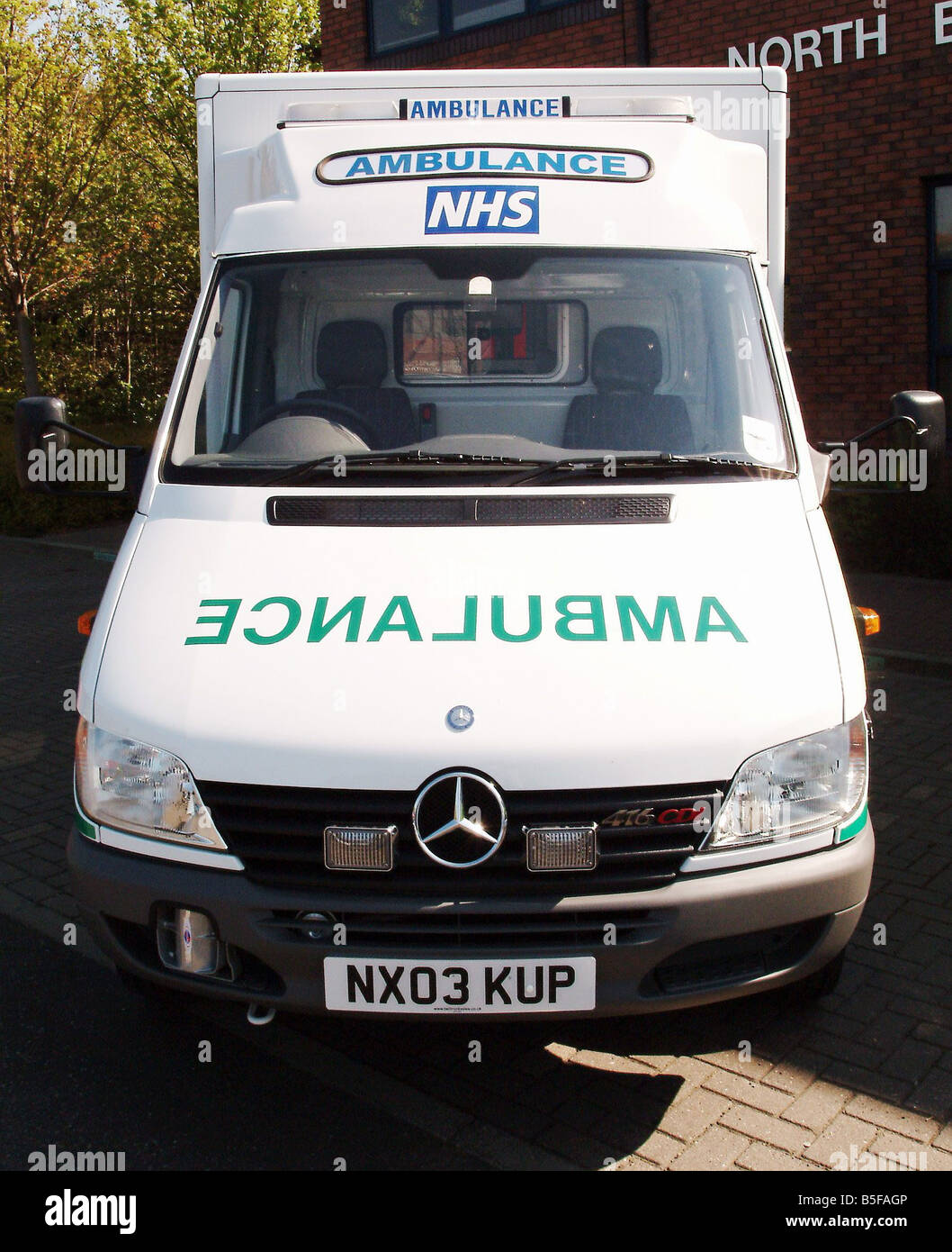 The new Mercedes ambulance Stock Photo - Alamy