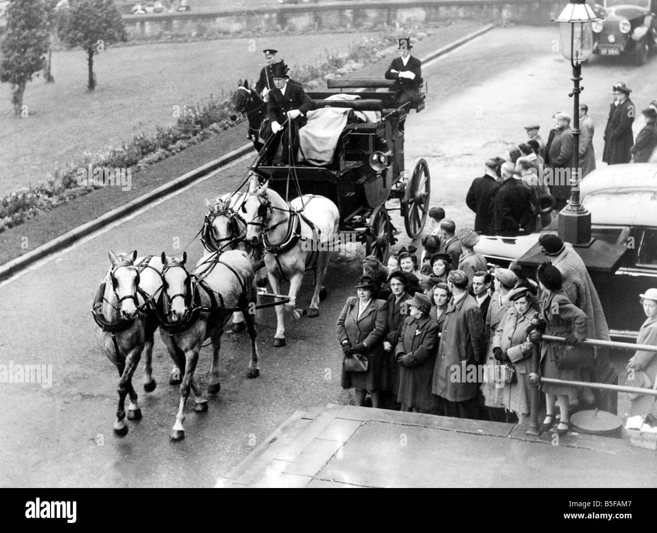 The stage coach carrying the Judges to the opening of Durham Assizes ...