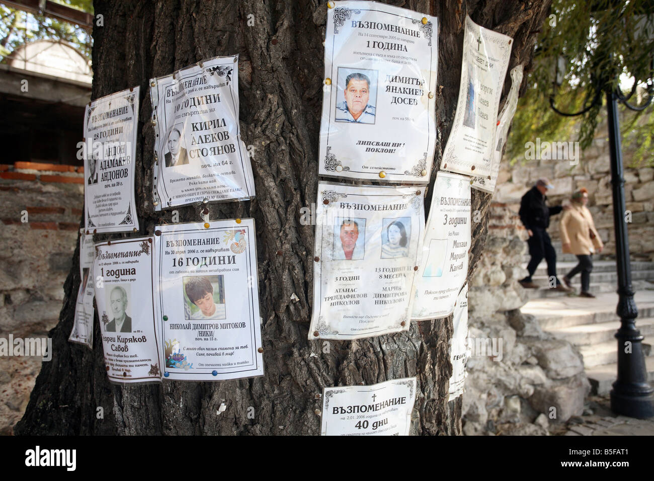 Missing people ads on tree hi-res stock photography and images - Alamy