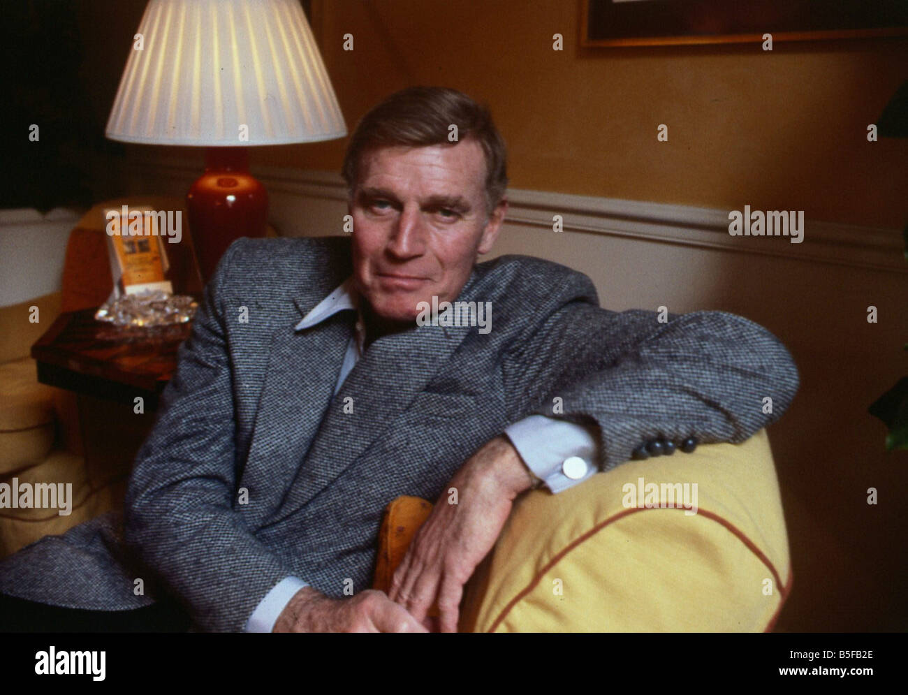 Charlton Heston American actor April 1985 Stock Photo - Alamy