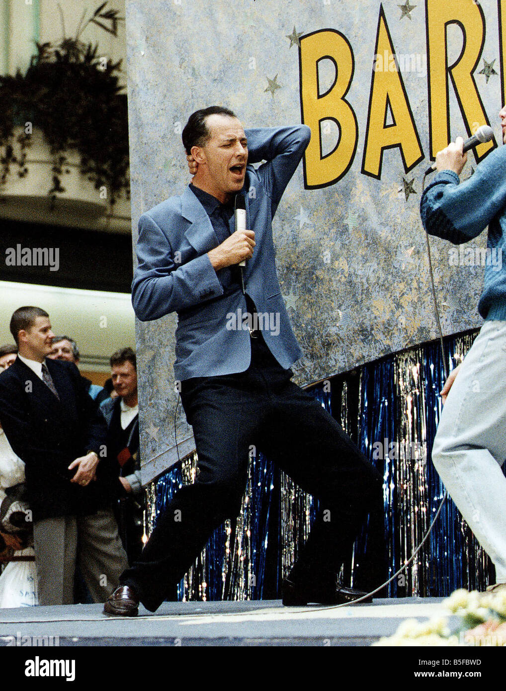 Michael Barrymore comedian performing on stage May 1992 Stock Photo - Alamy