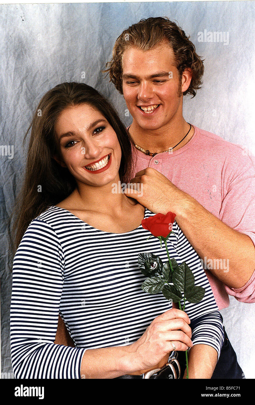 TV progs Gladiators Jet and Hunter Stock Photo - Alamy