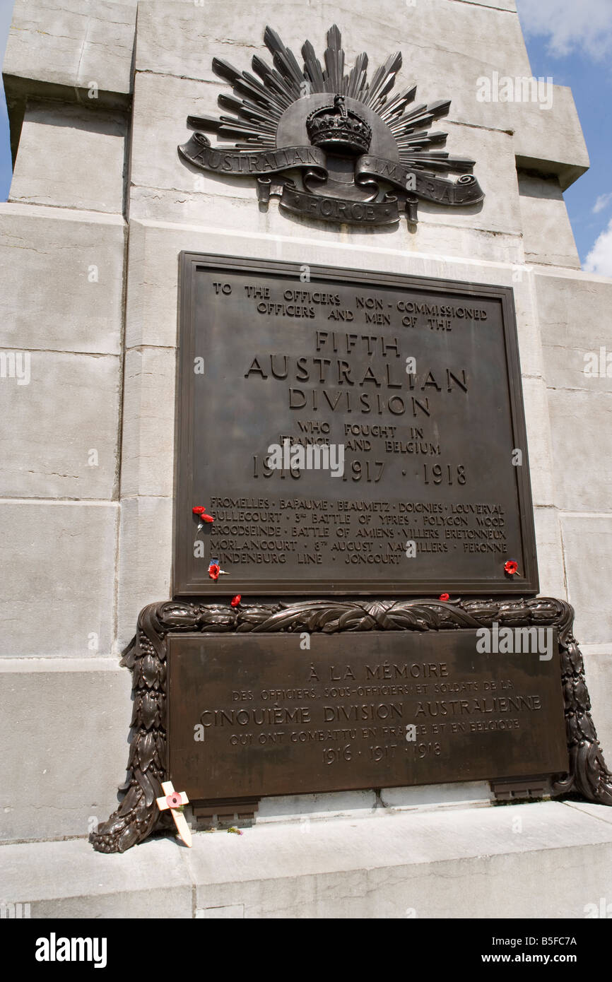 Australian 5th Division memorial and cemetery at Buttes in Polygon Wood ...