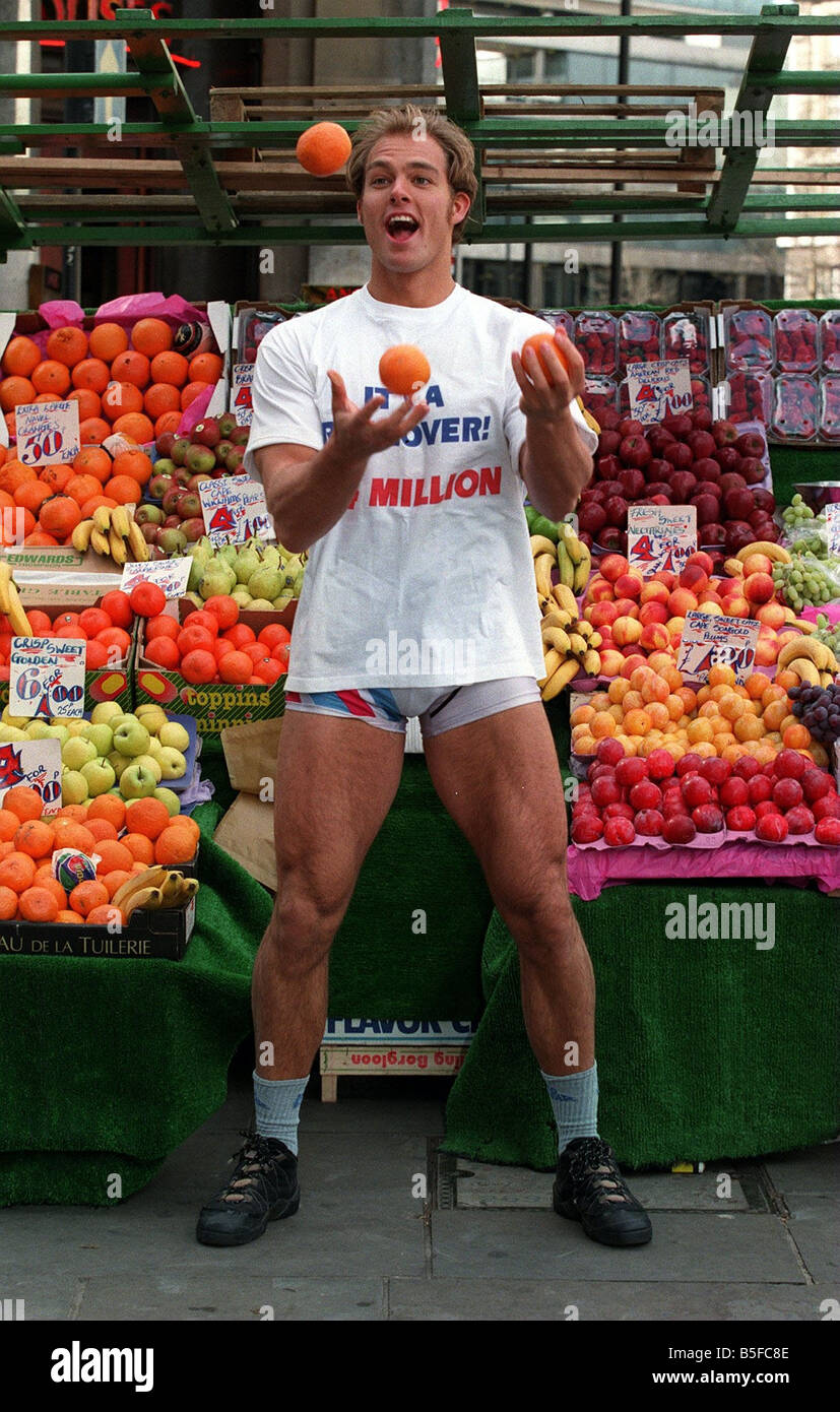 James Crossley aka Hunter the gladiator promoting National Lottery ...