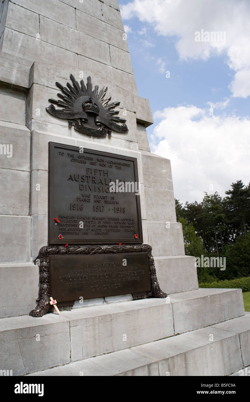 Australian 5th Division memorial and cemetery at Buttes in Polygon Wood ...
