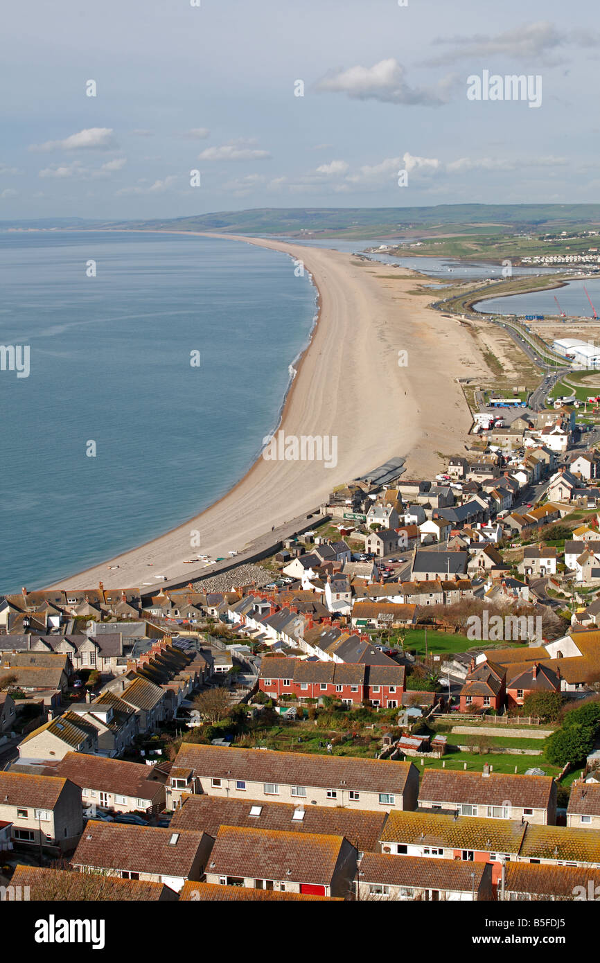 Chisel beach Dorset view from portland bill Stock Photo - Alamy