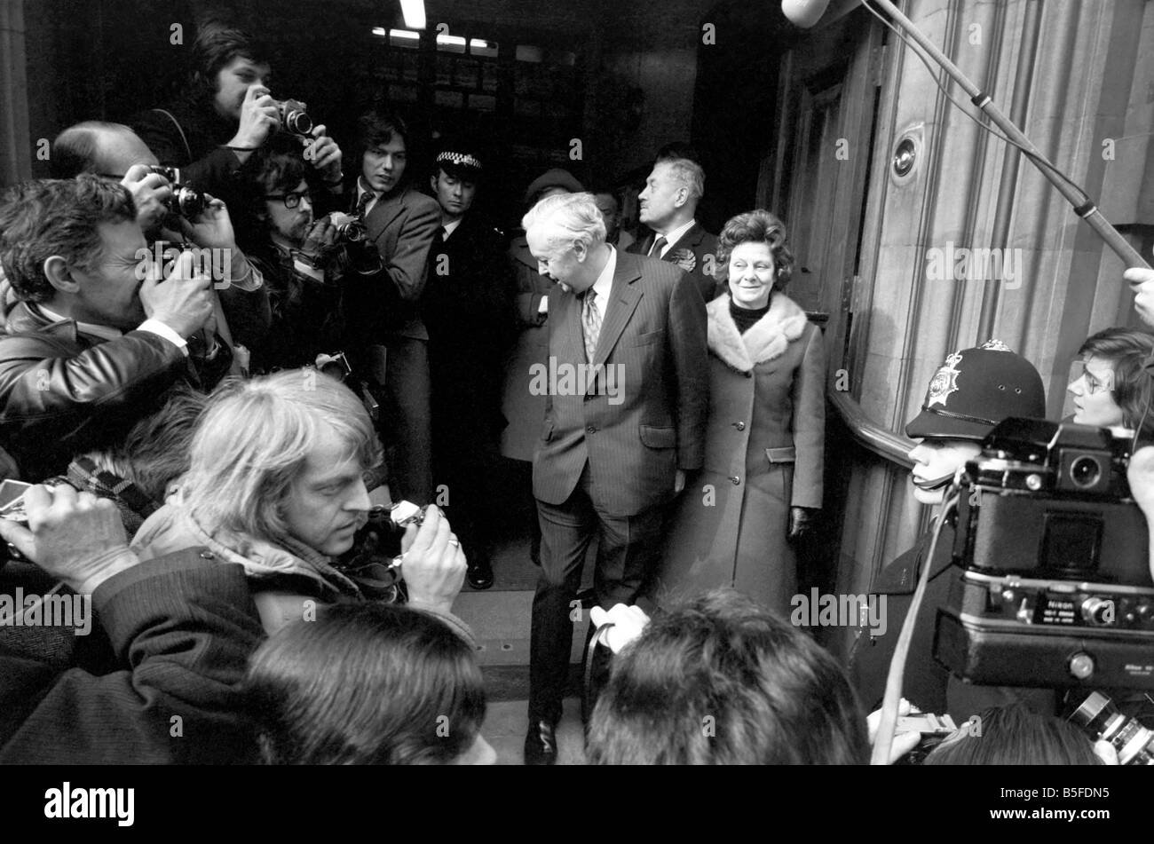 Mr Harold Wilson: Labour party leader seen here on General Election day ...