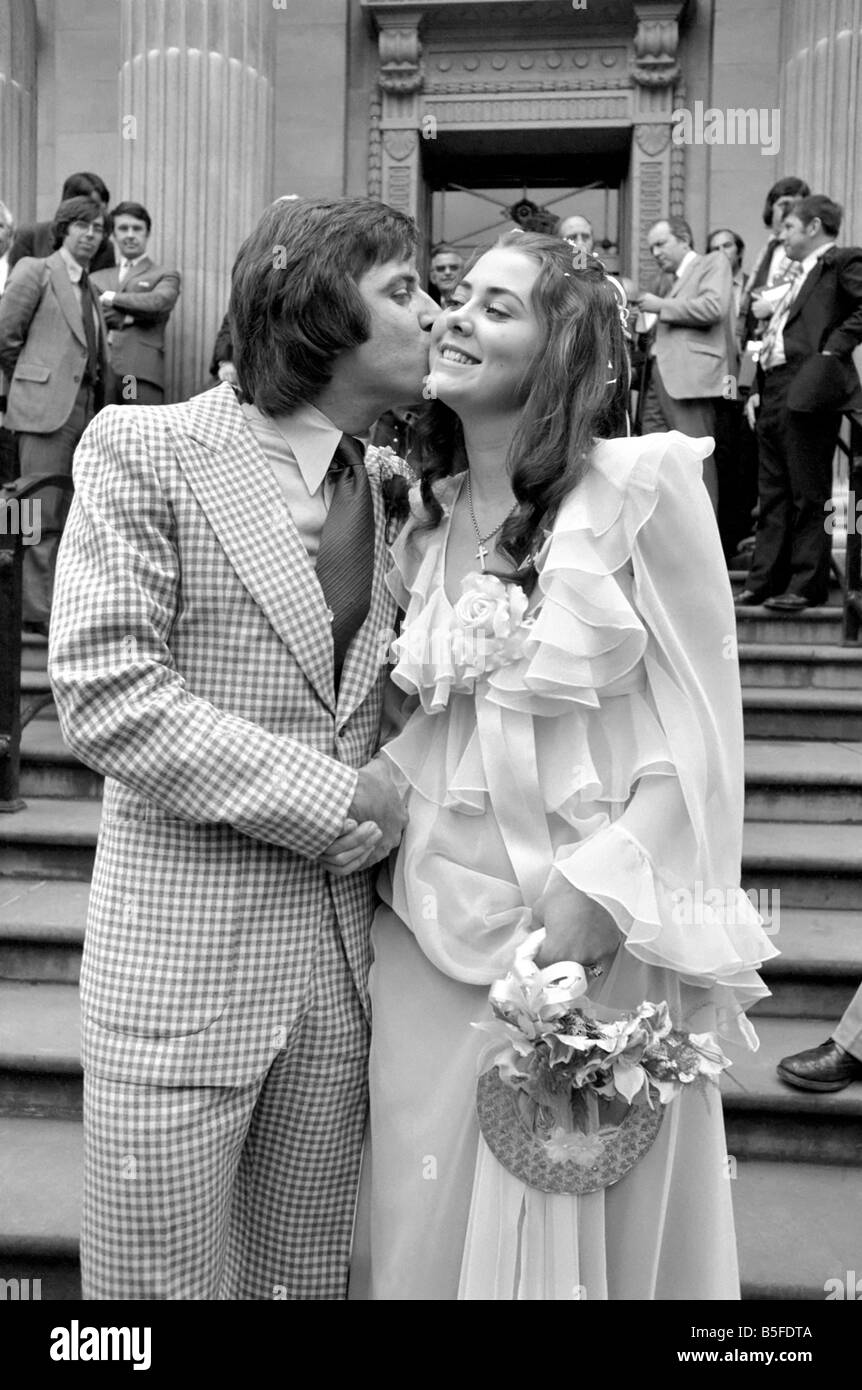 Wedding of Ed Stewart (D.J.) and Chaira Hennes. July 1974 S74-3964-002 ...