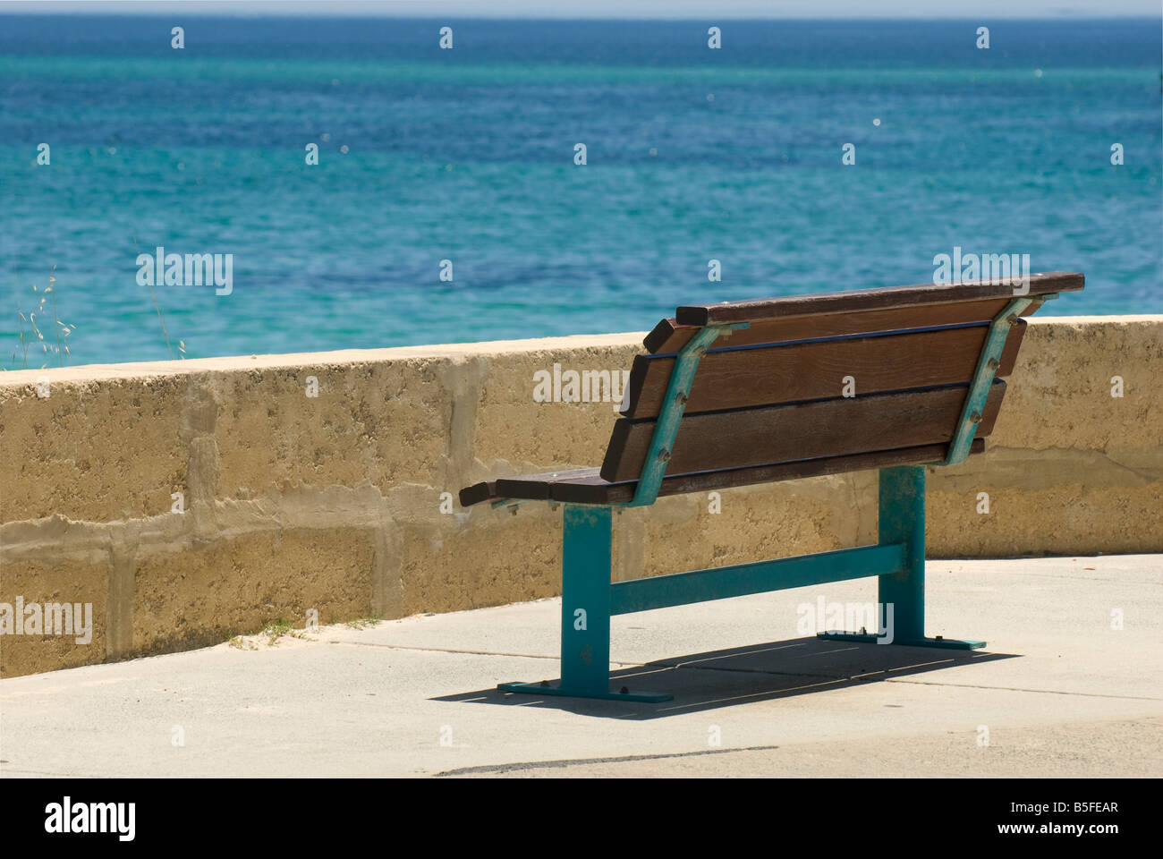 Bench on a promenade in Busselton Western Australia Stock Photo - Alamy