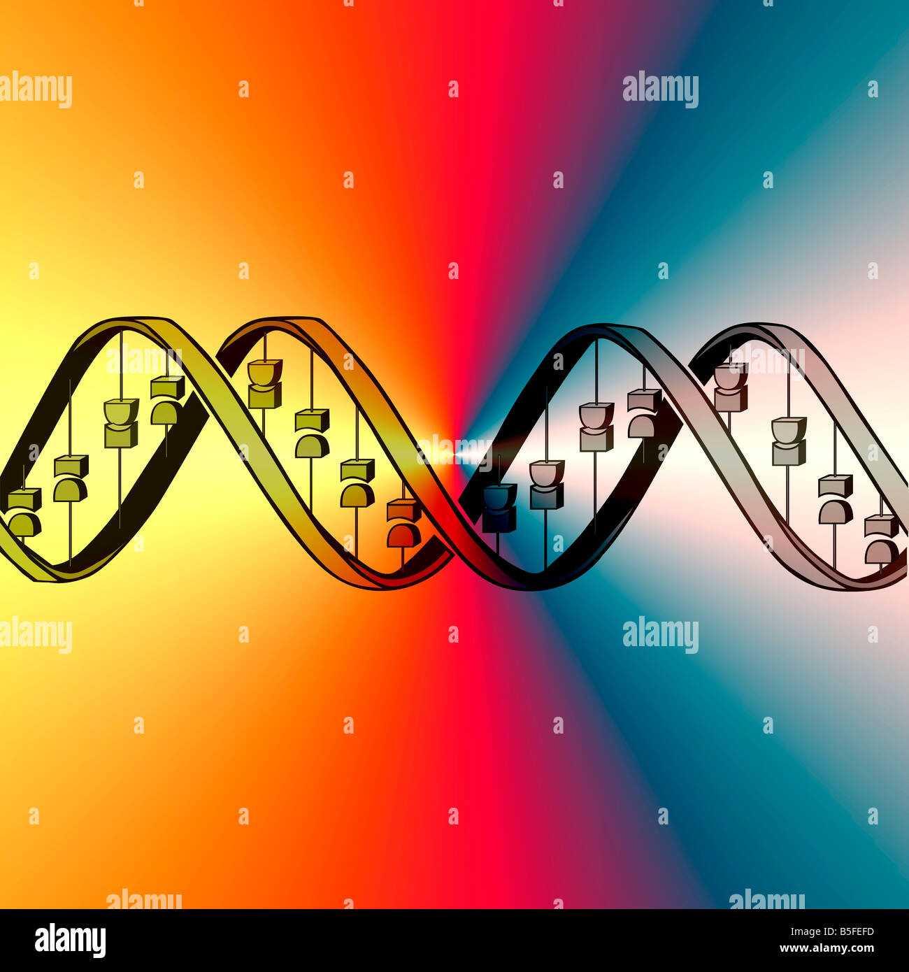 Computer generated illustration of DNA molecule Stock Photo - Alamy