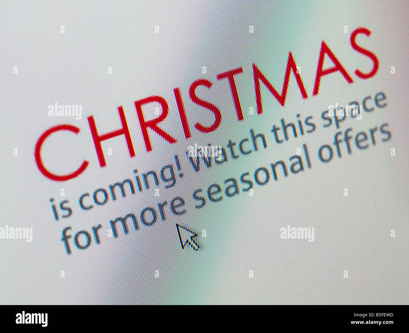 COMPUTER SCREEN CHRISTMAS ONLINE INTERNET CHRISTMAS SHOPPING Stock ...