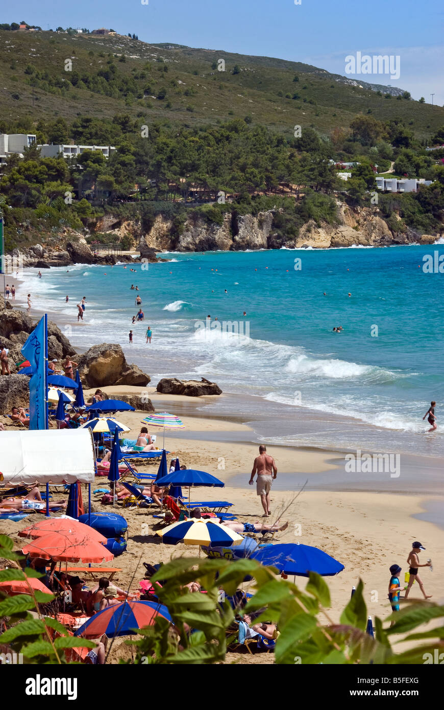 Makris Gialos Beach, Lassi, Kefalinia Ionian Islands Greece Stock Photo ...