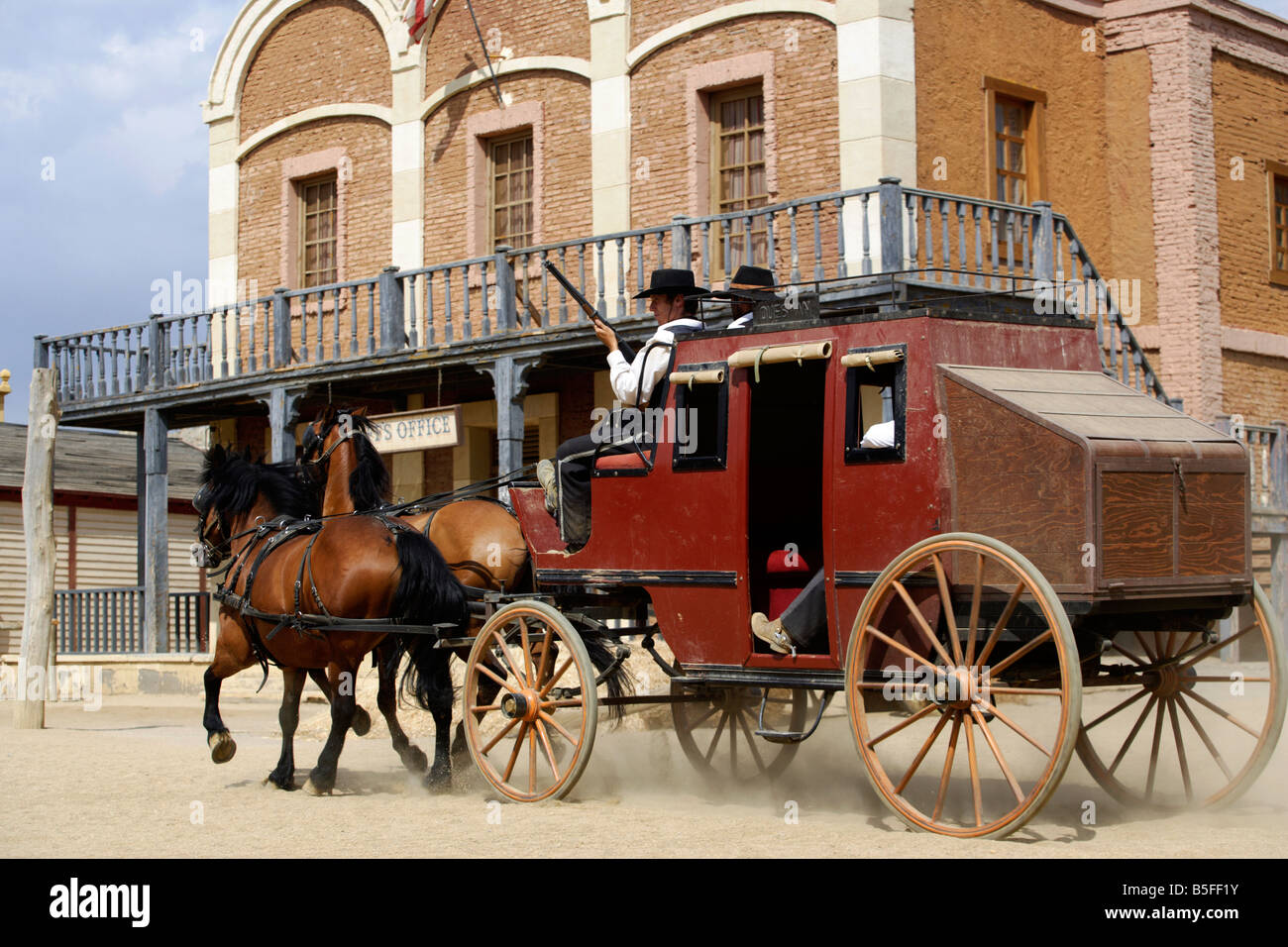 Cowboy shootout at Spaghetti Western film set, Oasys, Mini Hollywood ...