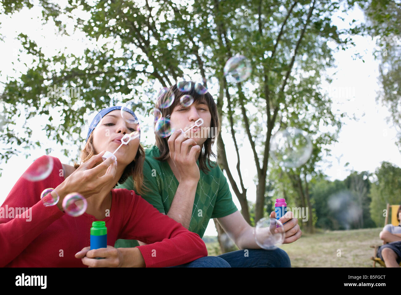 Blowing bubble rings hi-res stock photography and images - Alamy