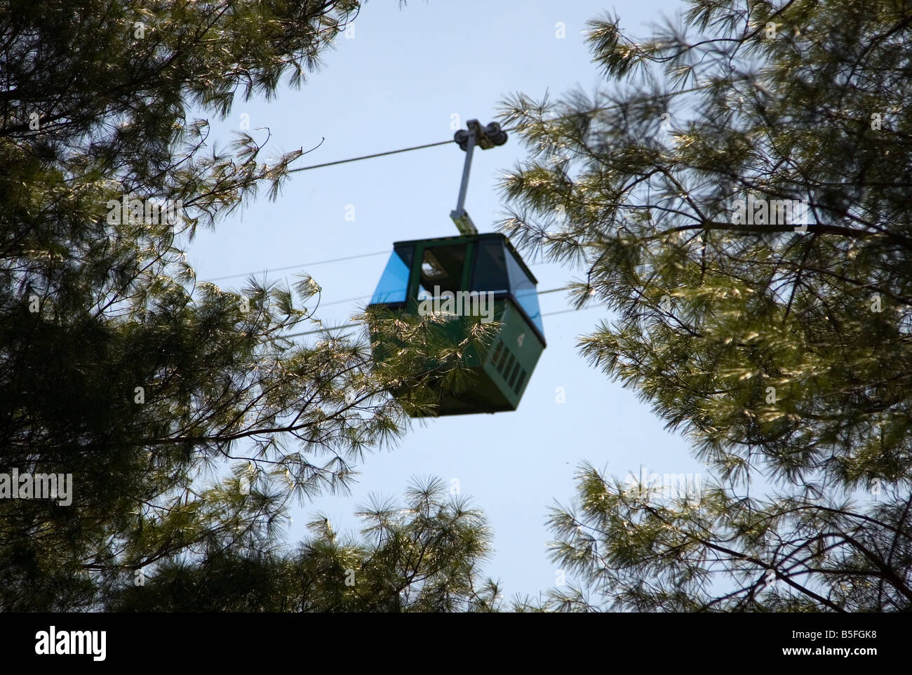 Cable car moving along a cable Stock Photo - Alamy