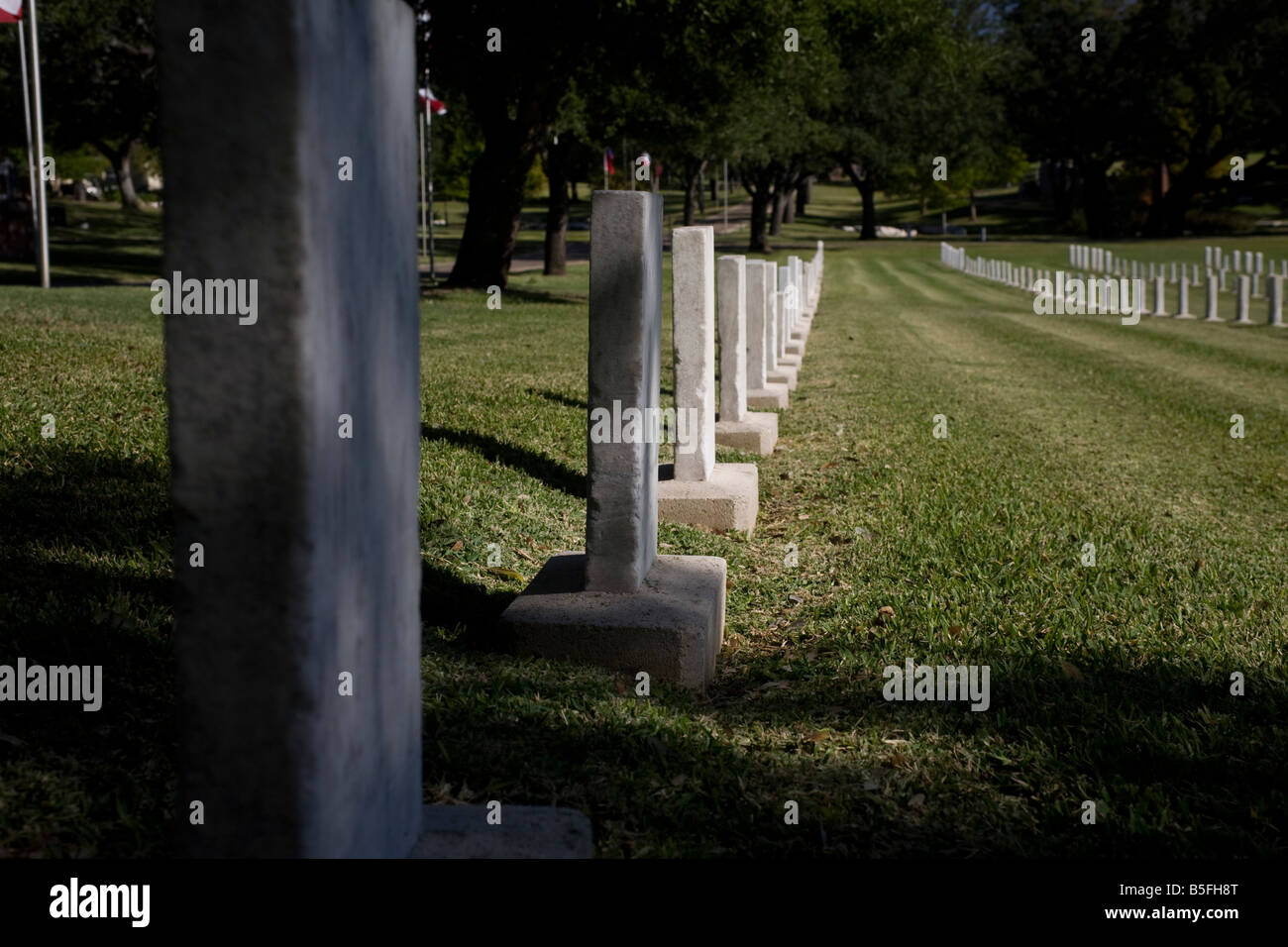Graves at the Texas State cemetery in Downtown Austin Texas Stock Photo ...
