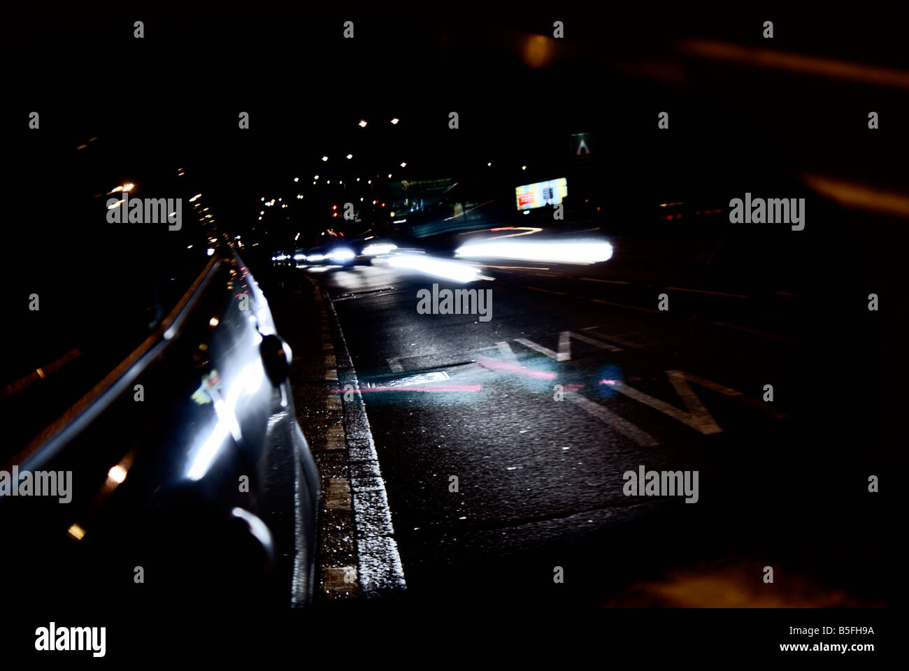 Night car head lights hi-res stock photography and images - Alamy