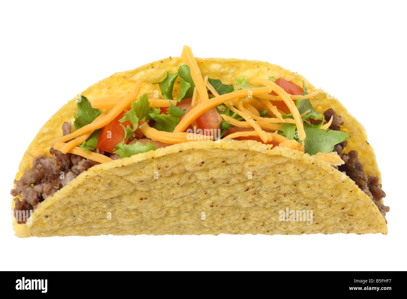 Taco cutout on white background Stock Photo - Alamy