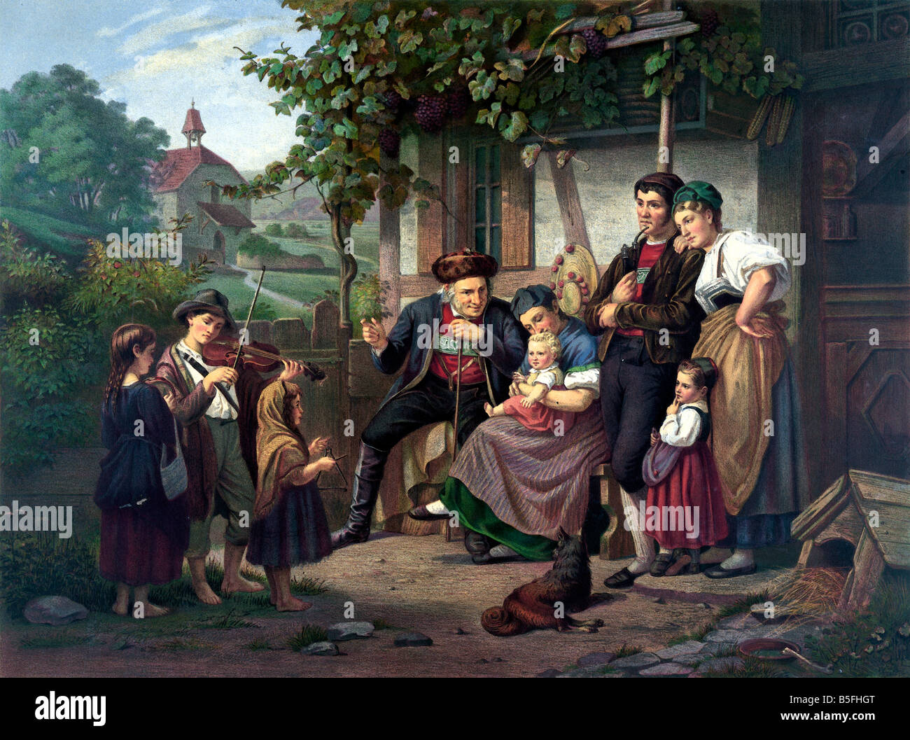 Bavarian home in the countryside Stock Photo - Alamy