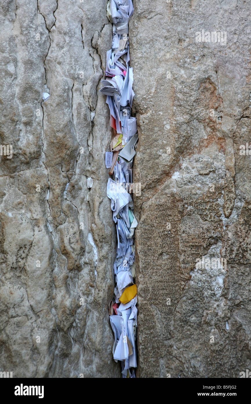 Note in western wall hi-res stock photography and images - Alamy