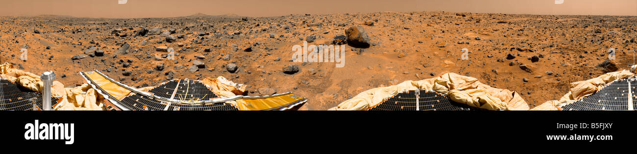 Panoramic view of Mars Stock Photo - Alamy