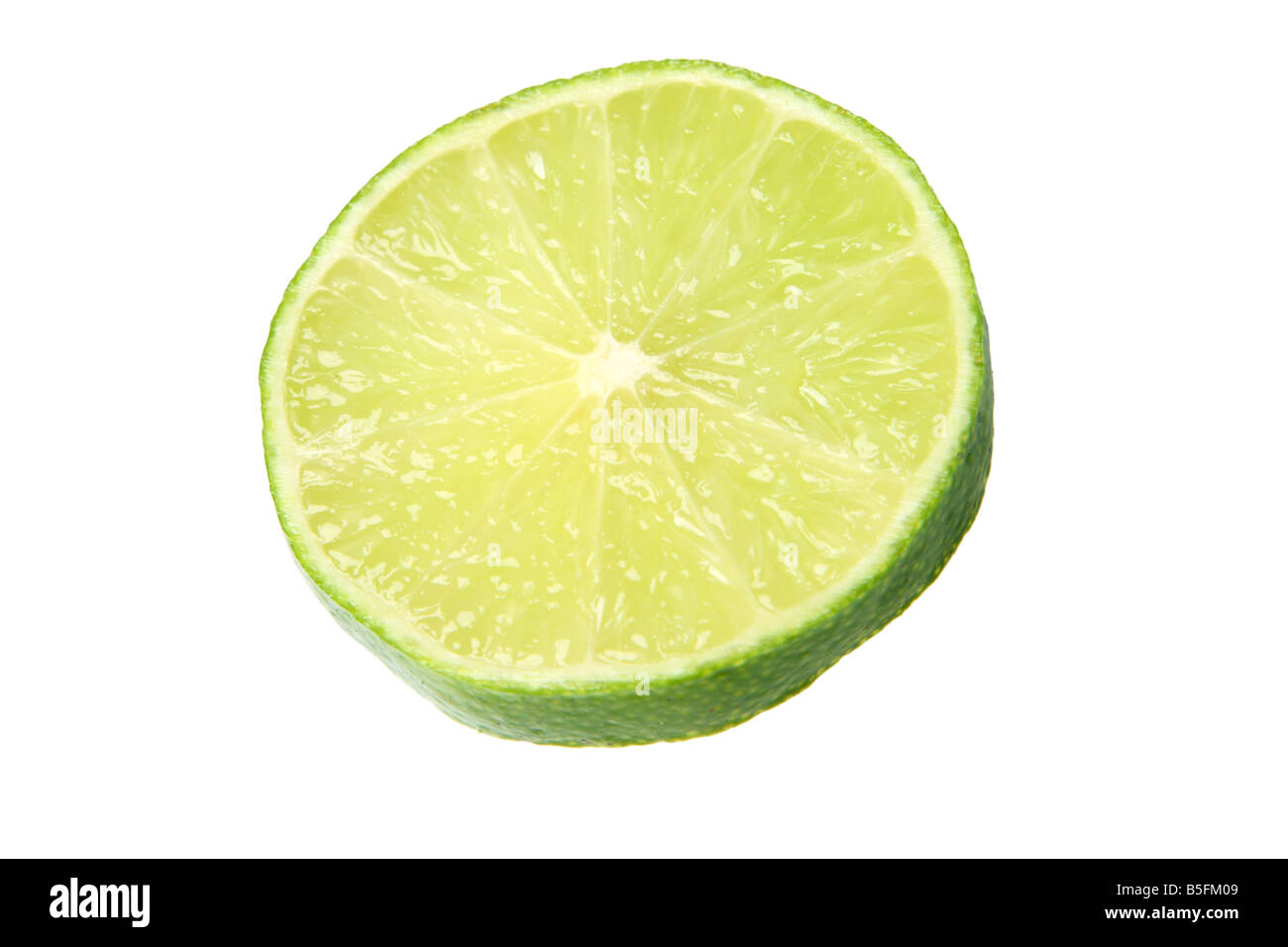 Slice of Lime cutout on white background Stock Photo - Alamy