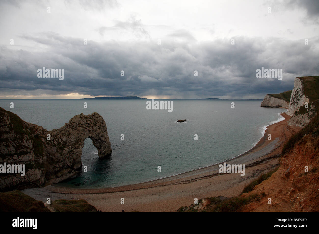 Durdle Door on an overcast day Dorset Heritage Coast, Dorset, England ...