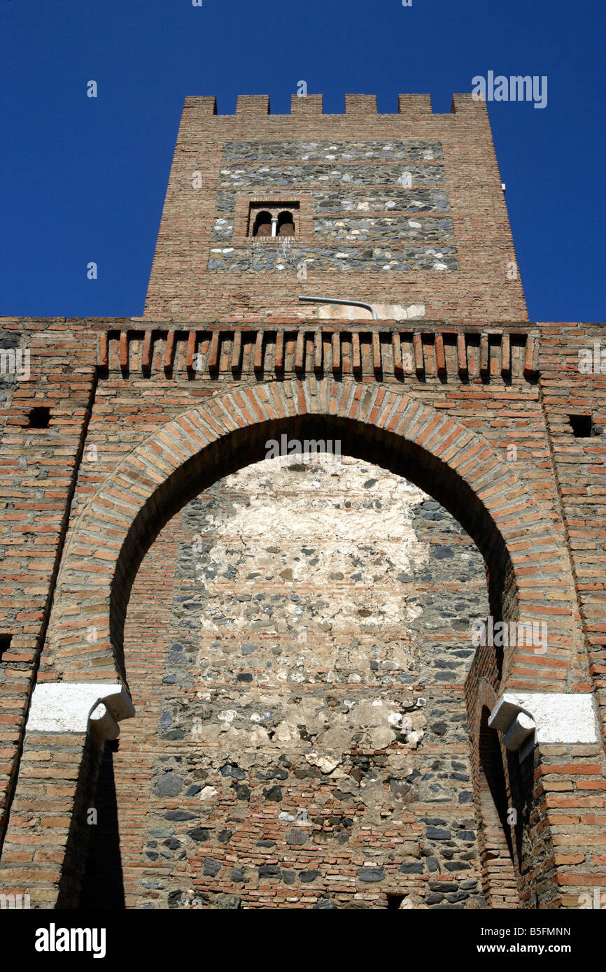 The Moorish Tower, part of the ruins of the Fortaleza de Belen, above ...
