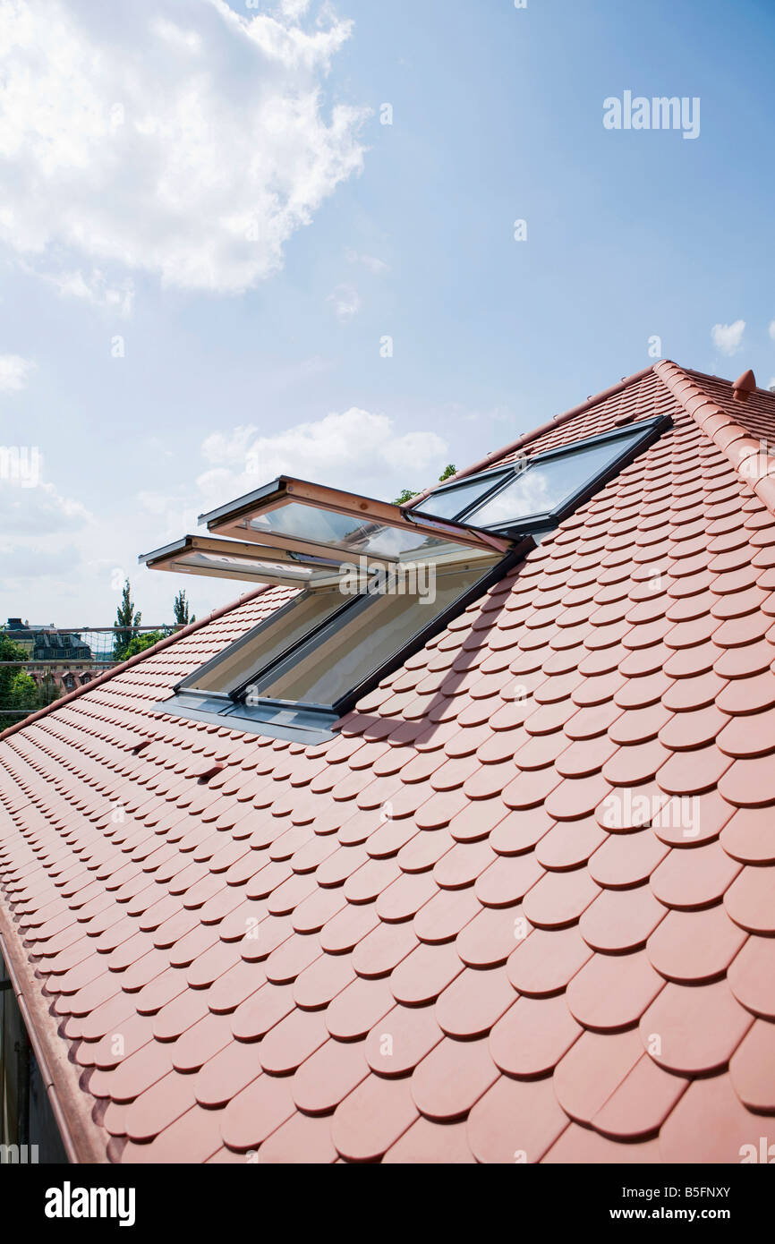 Tiled roof and dormer window Stock Photo - Alamy