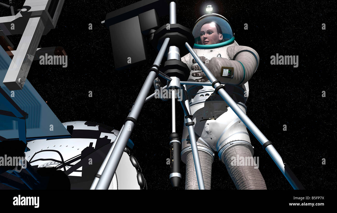 Artist's concept of future space exploration Stock Photo - Alamy