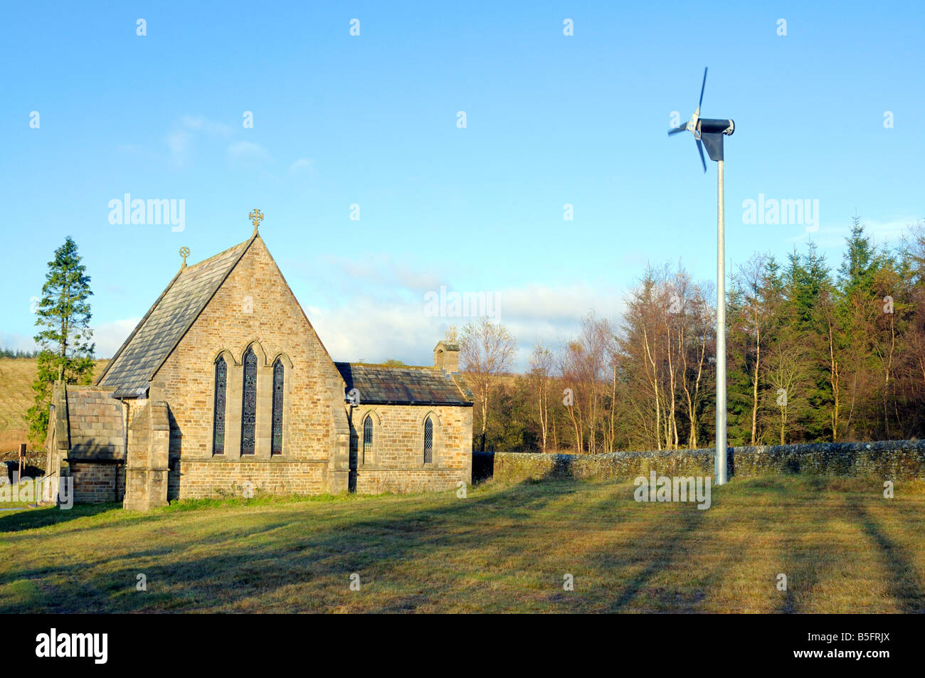 Wind turbine church hi-res stock photography and images - Alamy
