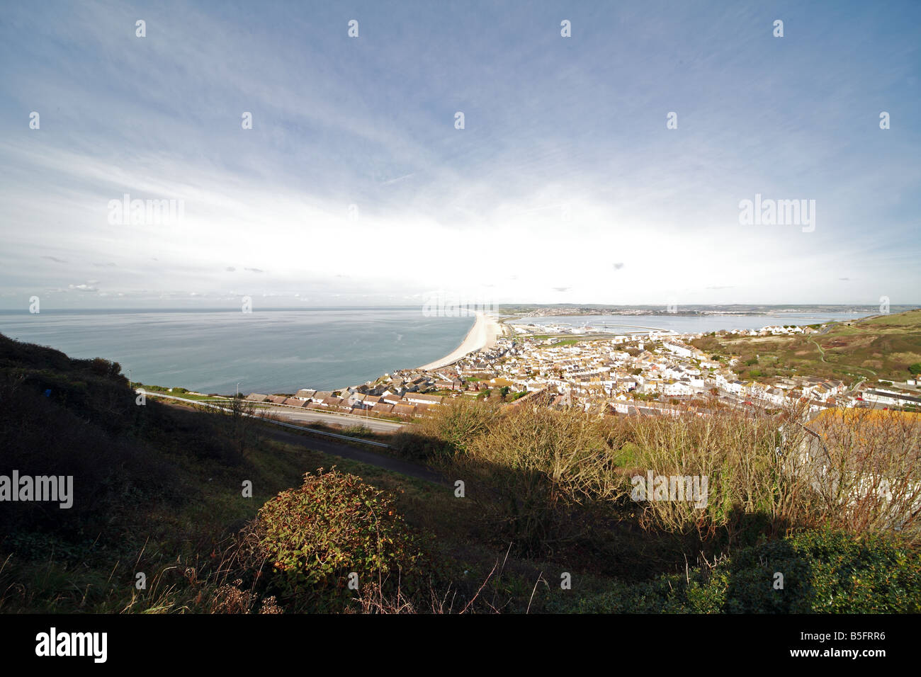 Chisel beach Dorset view from portland bill Stock Photo - Alamy