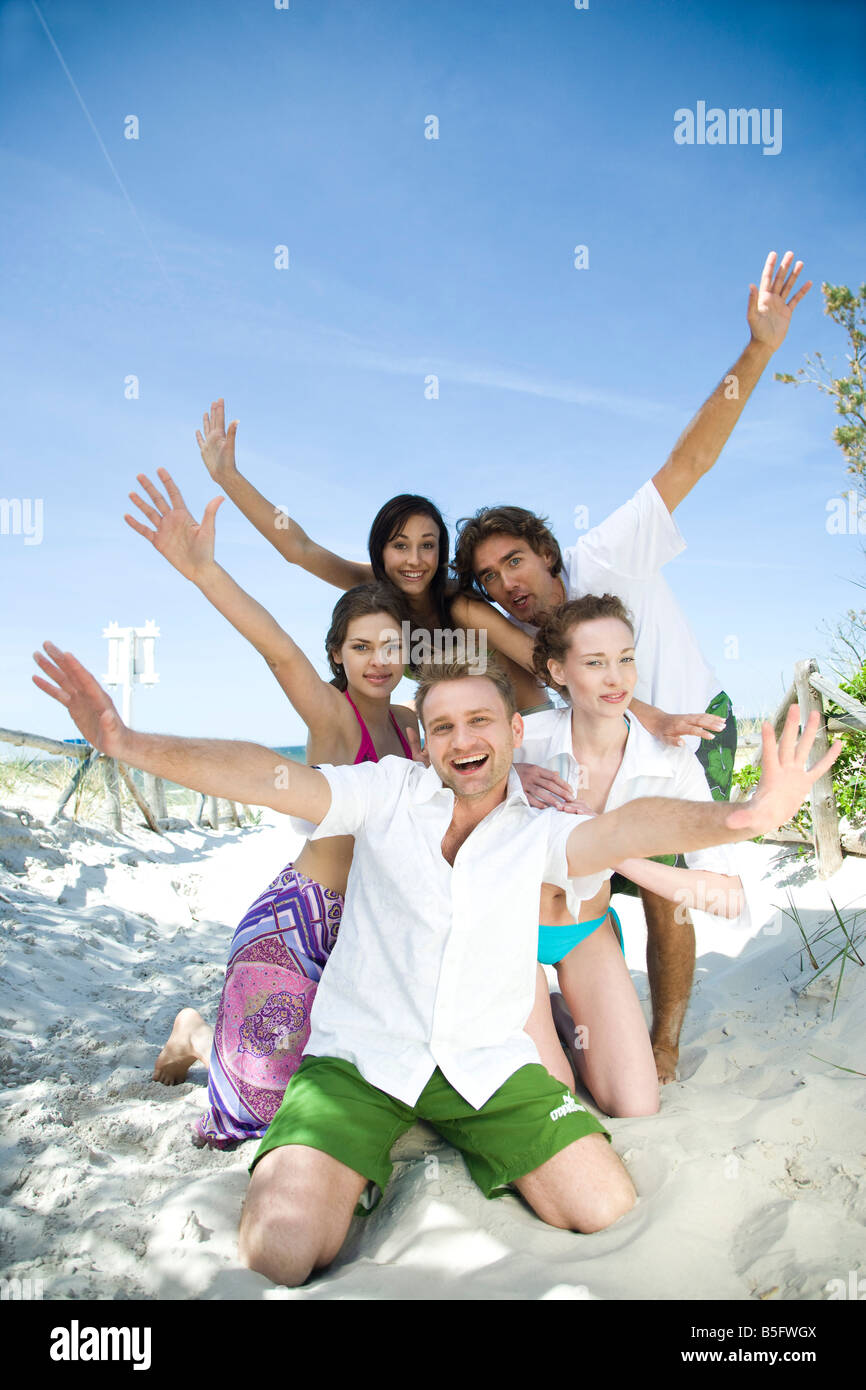 friends on beach Stock Photo - Alamy