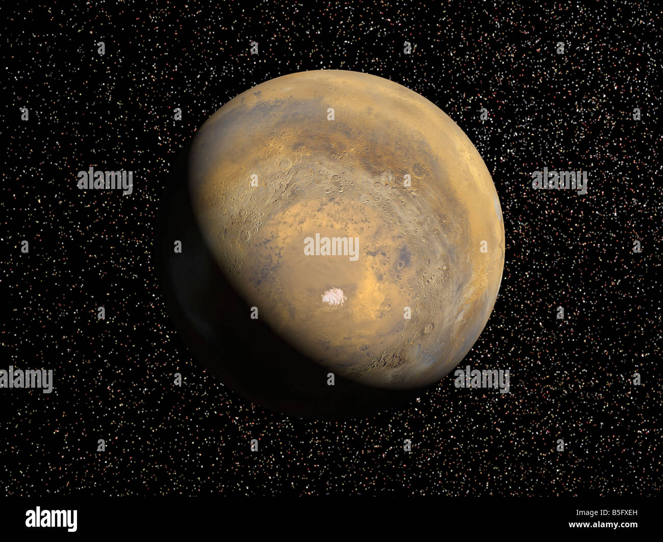 Global view of Mars Stock Photo - Alamy