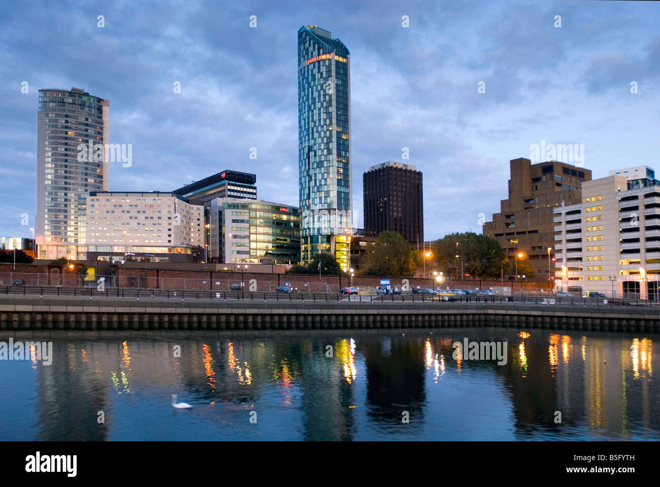 Liverpool modern developments Beetham Tower in the centre viewed across ...