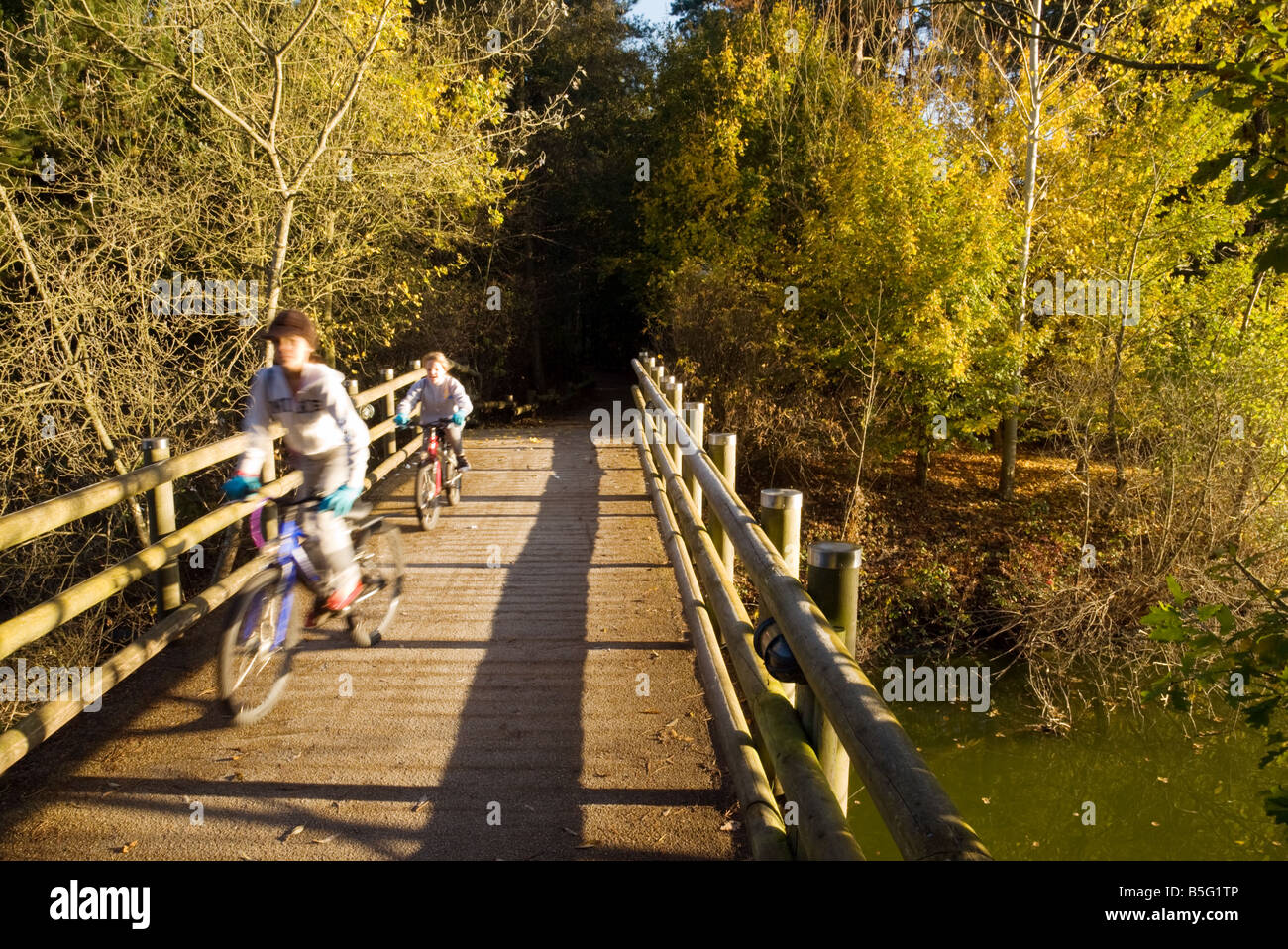 Children crossing bridge river hi-res stock photography and images - Alamy