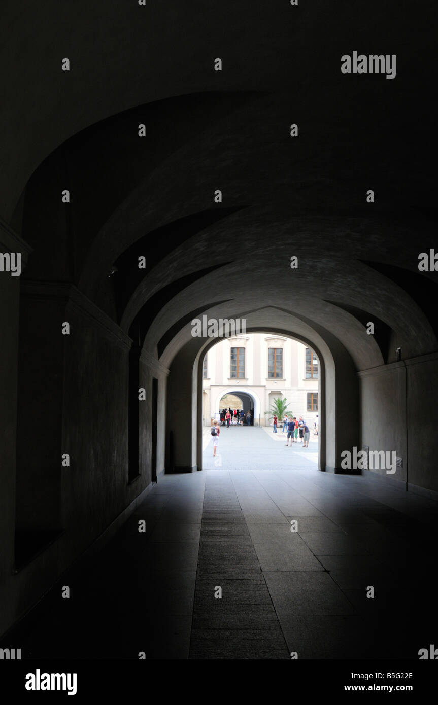 The passage way between the first and second courtyard at Prague Castle ...