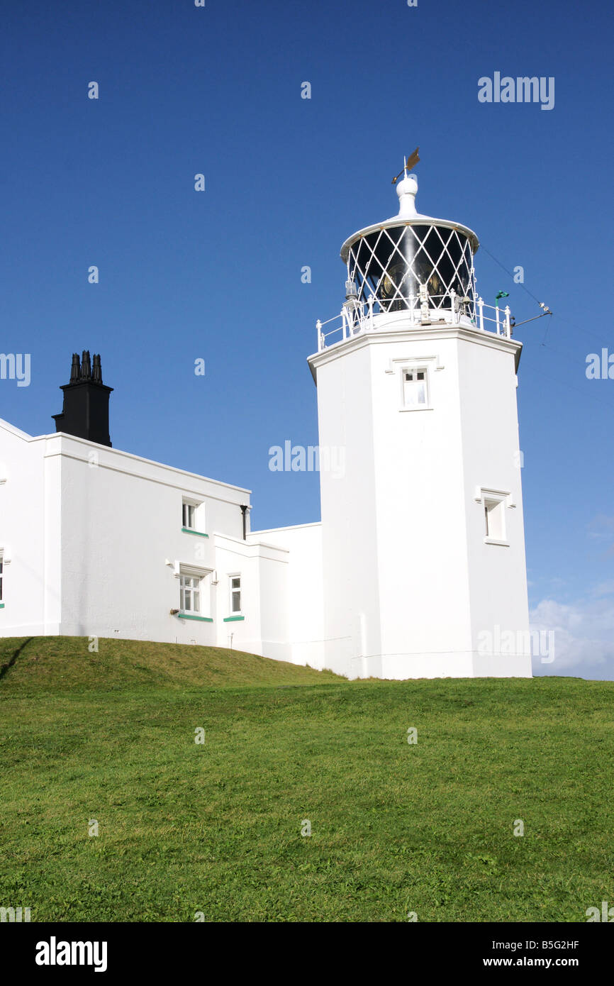 Lighthouse at Lizard Point Cornwall England Stock Photo - Alamy