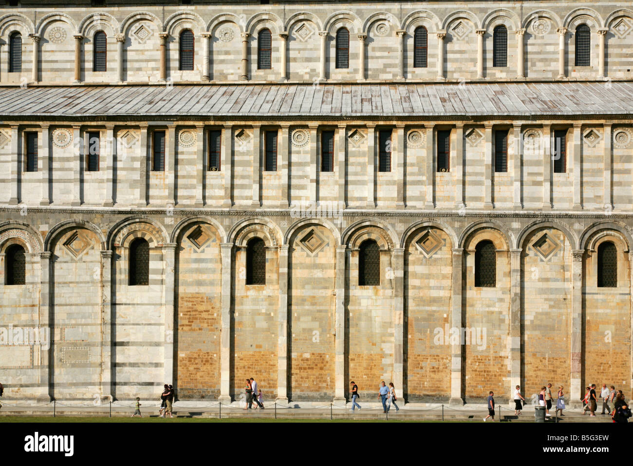 Wall of the Duomo showing the effects of subsidence owing to poor ...