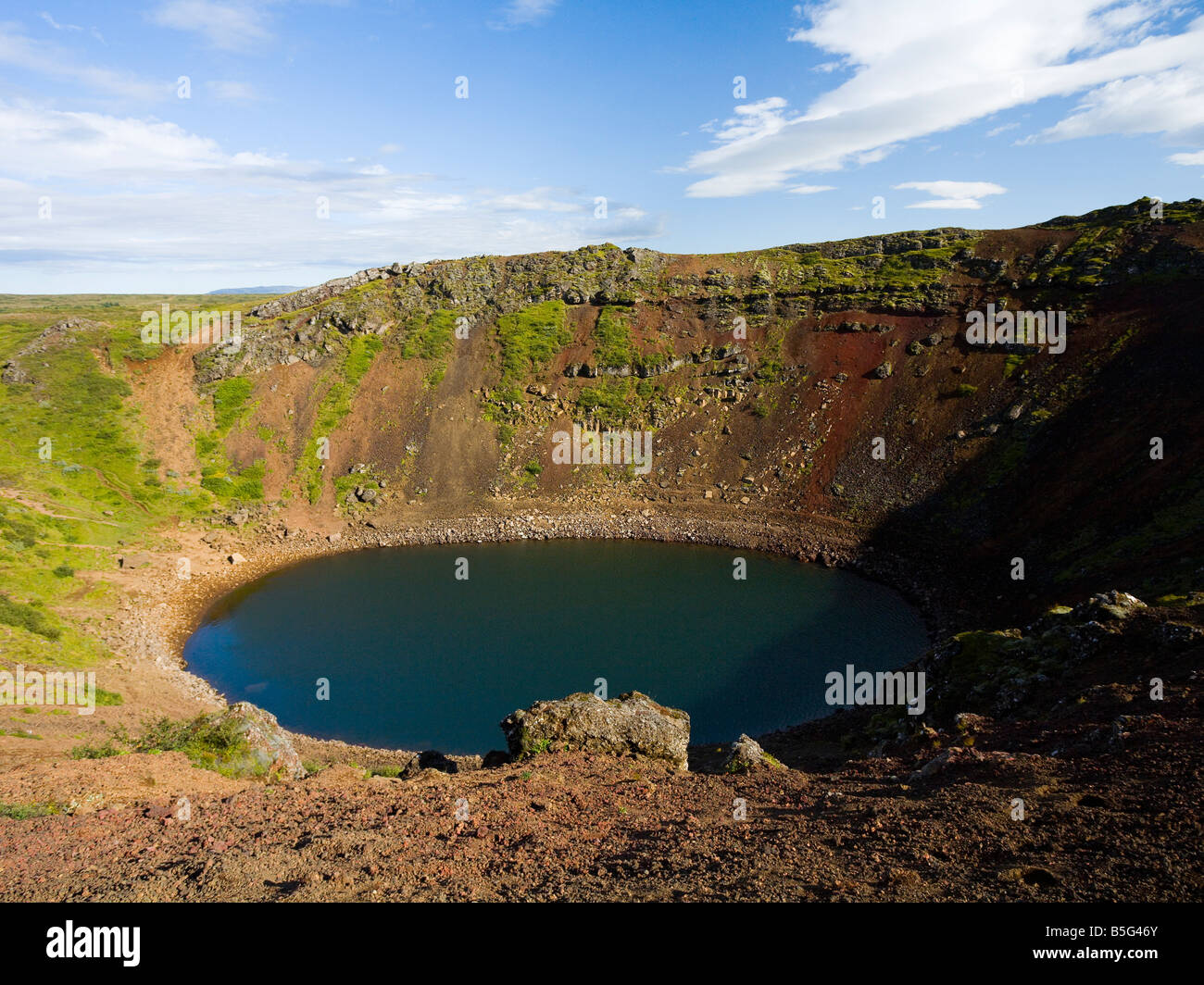 The volcano crater of Kerið in Iceland Stock Photo - Alamy