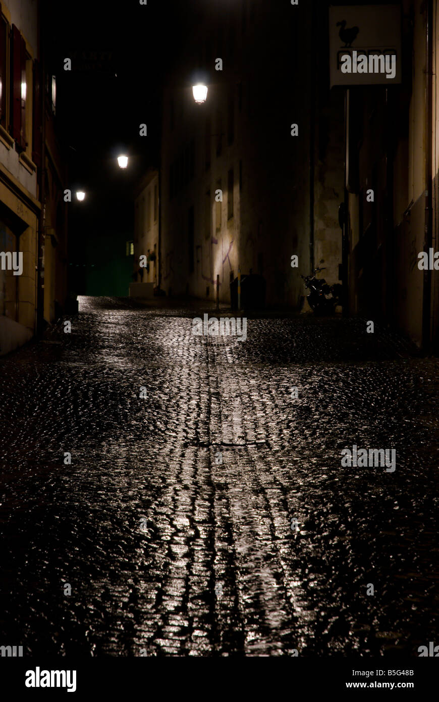 Lonely Street At Night