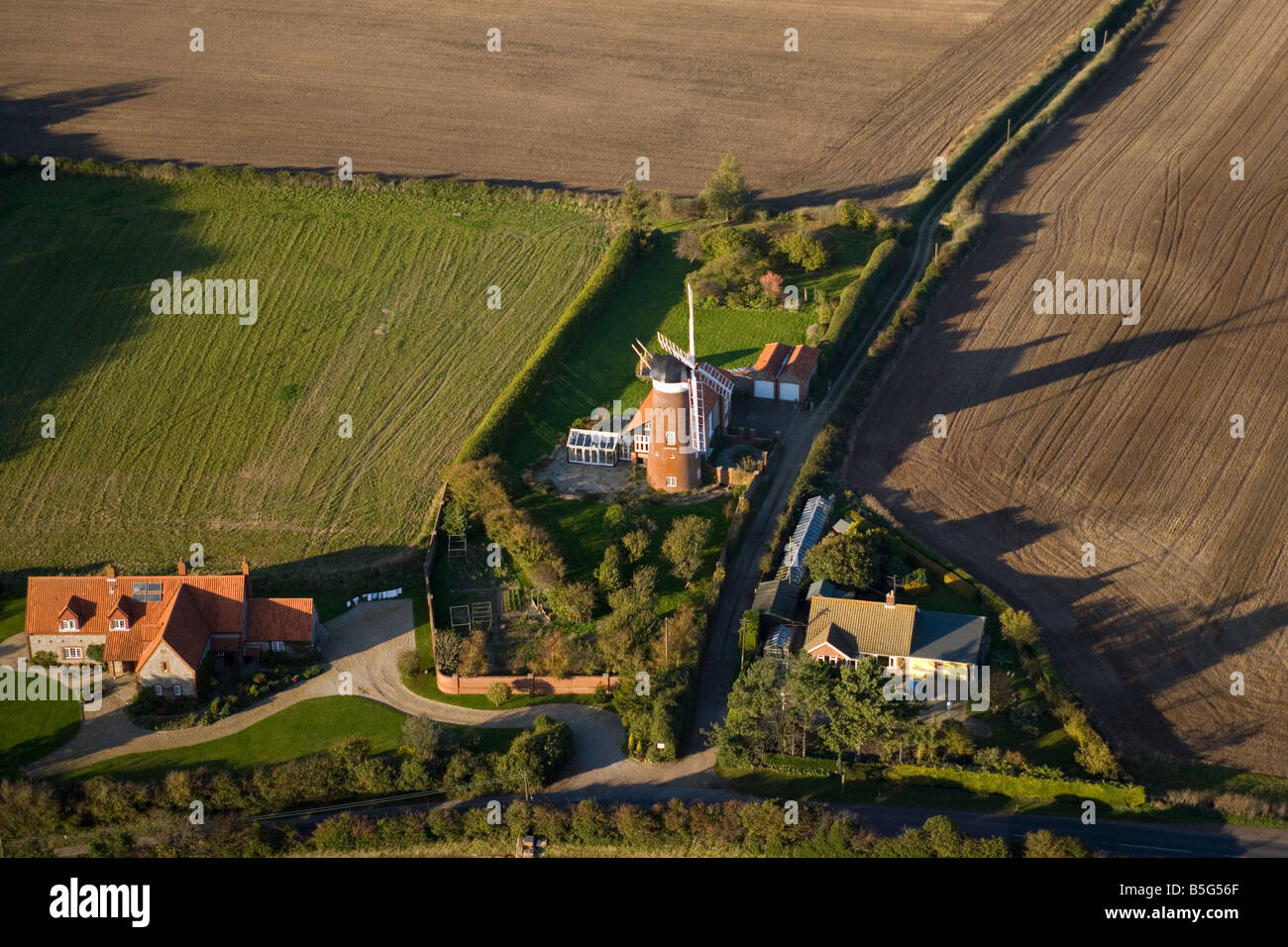 Windmill from the air hi-res stock photography and images - Alamy