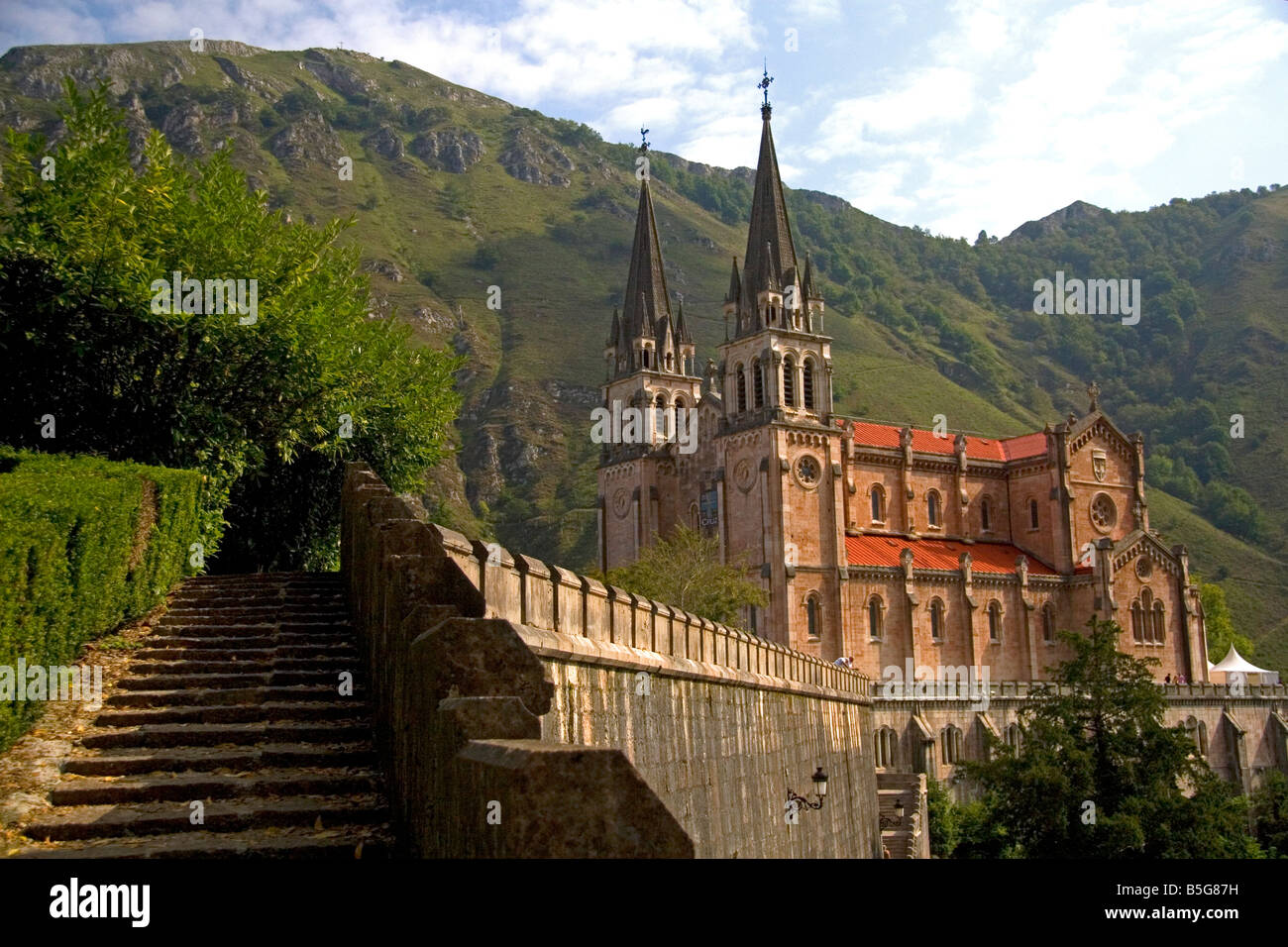 Basilica de Covadonga Asturias northwestern Spain Stock Photo - Alamy