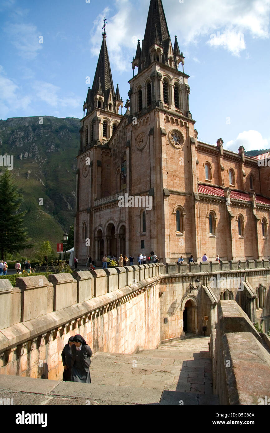Nuns at the Basilica de Covadonga Asturias northwestern Spain Stock ...