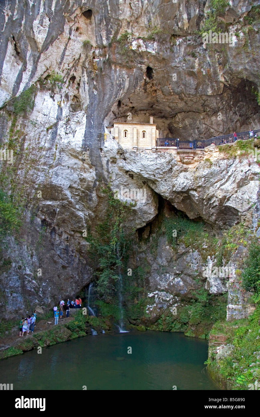 Holy Cave at Covadonga Asturias northwestern Spain Stock Photo - Alamy