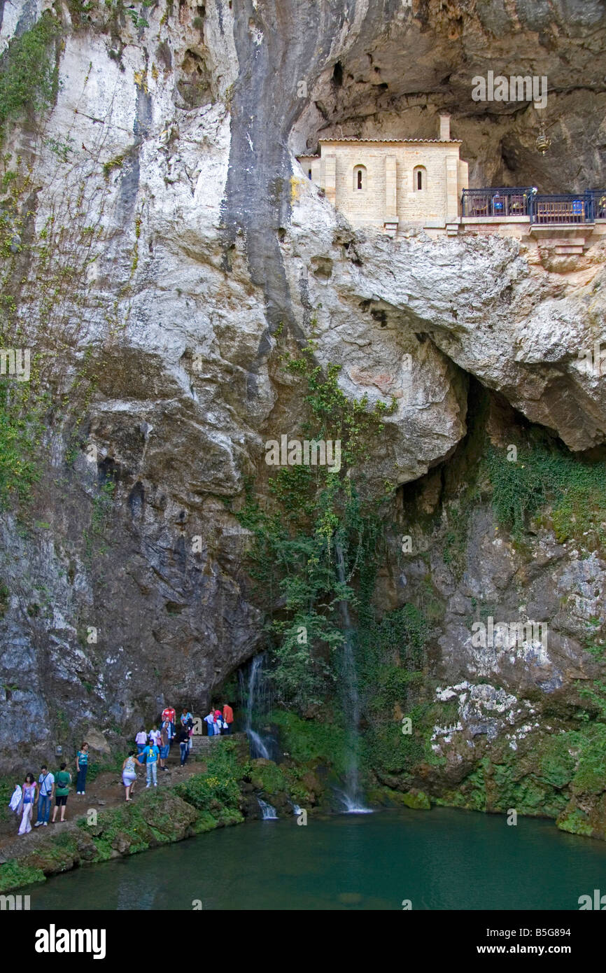 Holy Cave at Covadonga Asturias northwestern Spain Stock Photo - Alamy