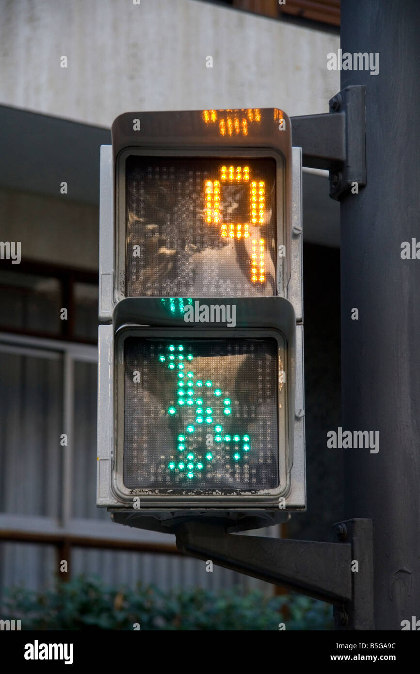 LED symbol signal for a pedestrian crosswalk in the city of Bilbao ...