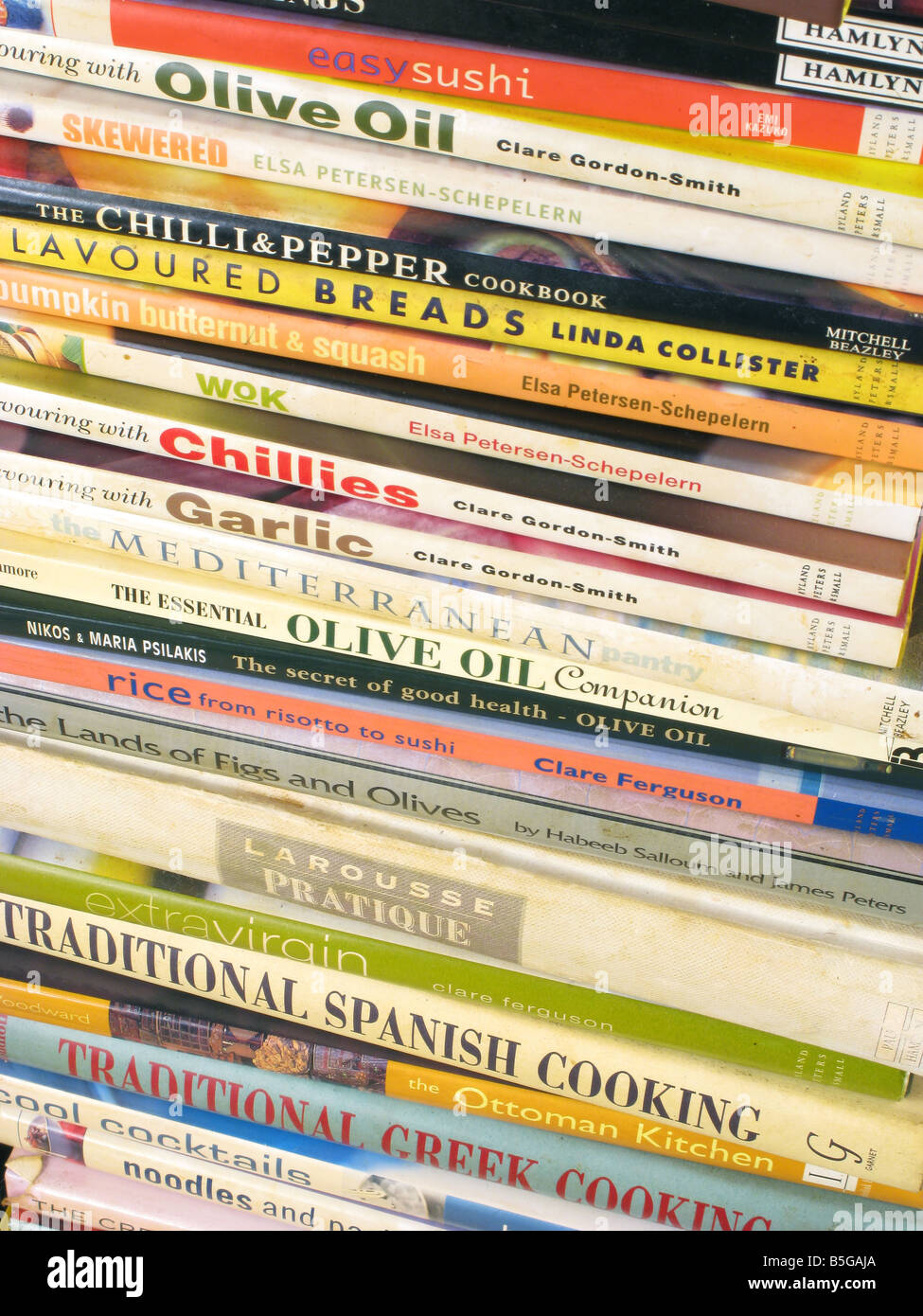 Pile of cookery books hi-res stock photography and images - Alamy