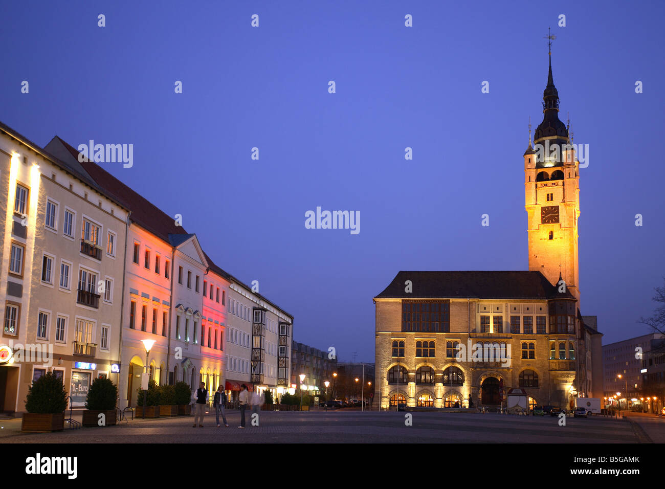 Market square and city hall in Dessau, Germany Stock Photo - Alamy