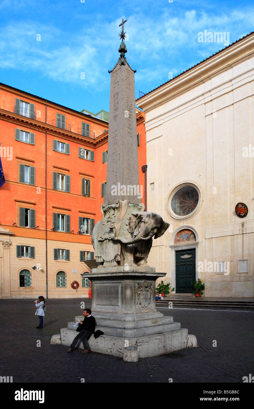 Obelisk of Santa Maria sopra Minerva in Piazza Della Minerva Rome Italy ...